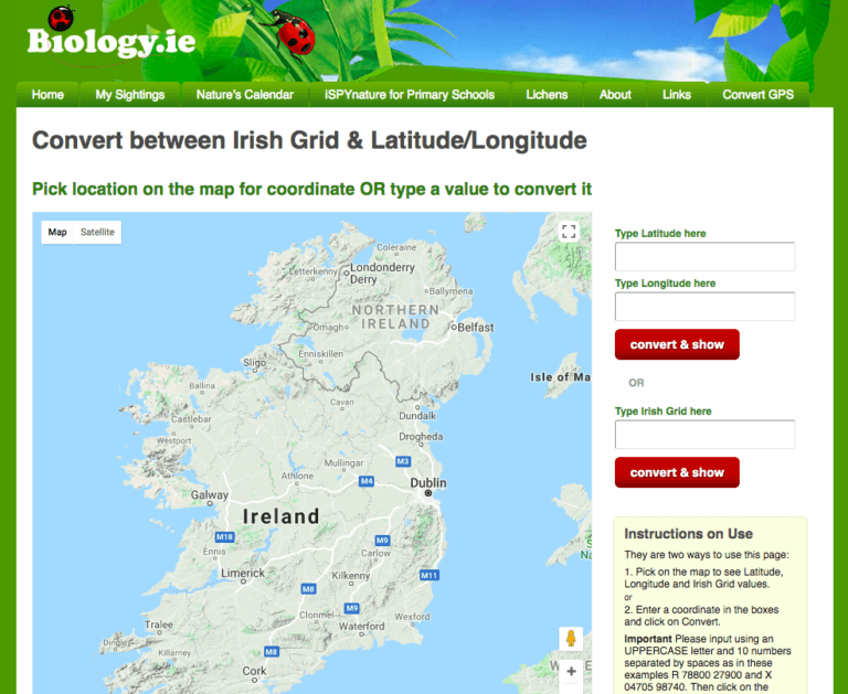 The Irish Grid And Lat Long Conversions National Botanic Gardens Of
